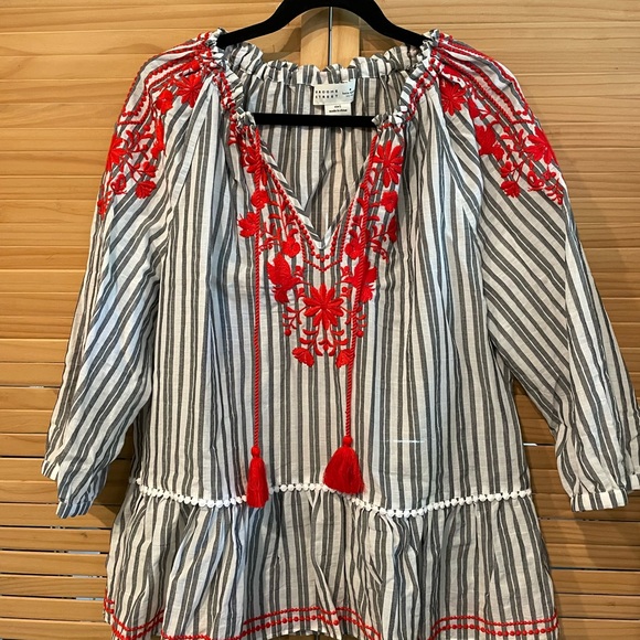 kate spade | Tops | Kate Spade Embroidered Blouse Large | Poshmark